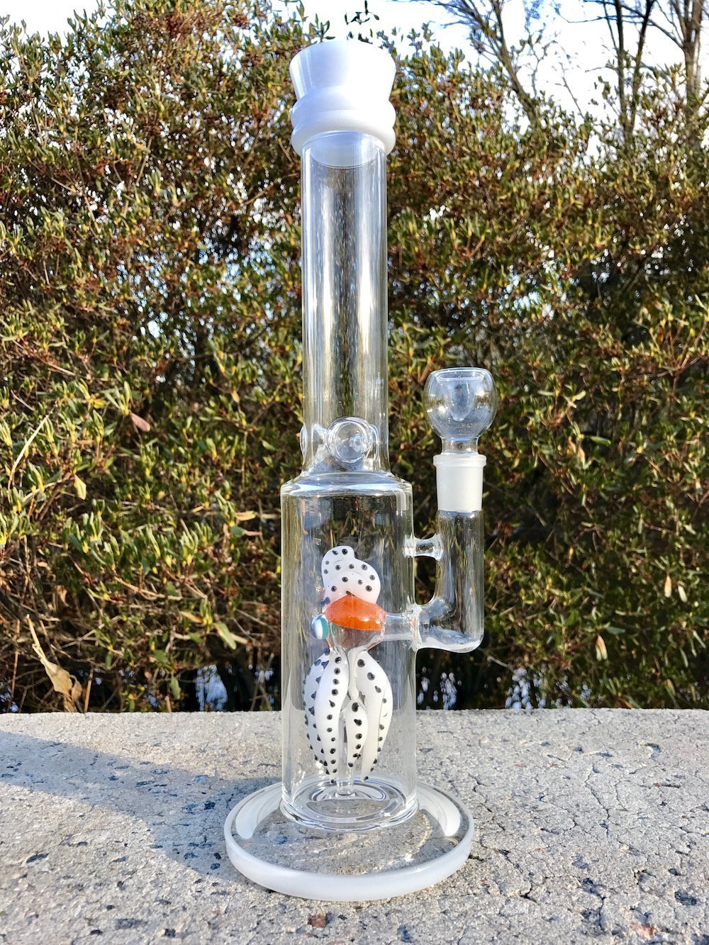 White Octopus Glass Bong - Glass Patriots