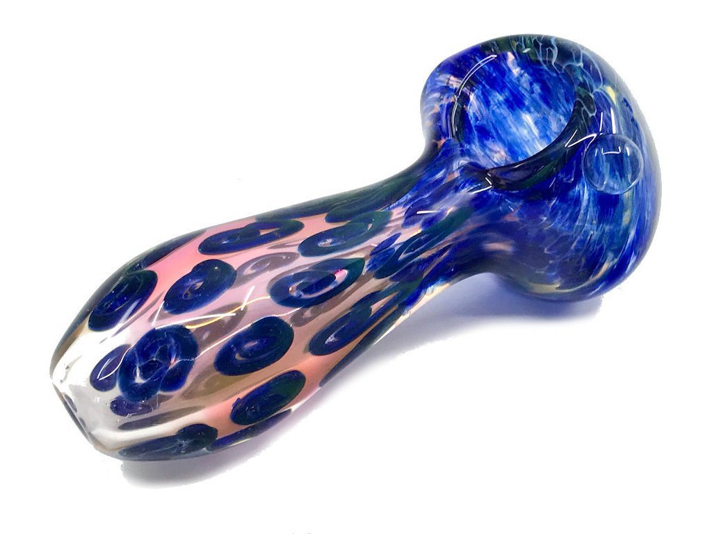 Blue Frit Glass Pipe - Glass Patriots