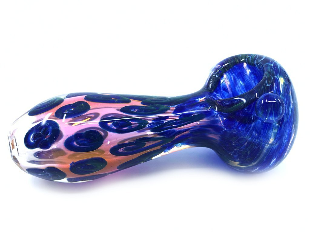 Blue Frit Glass Pipe - Glass Patriots