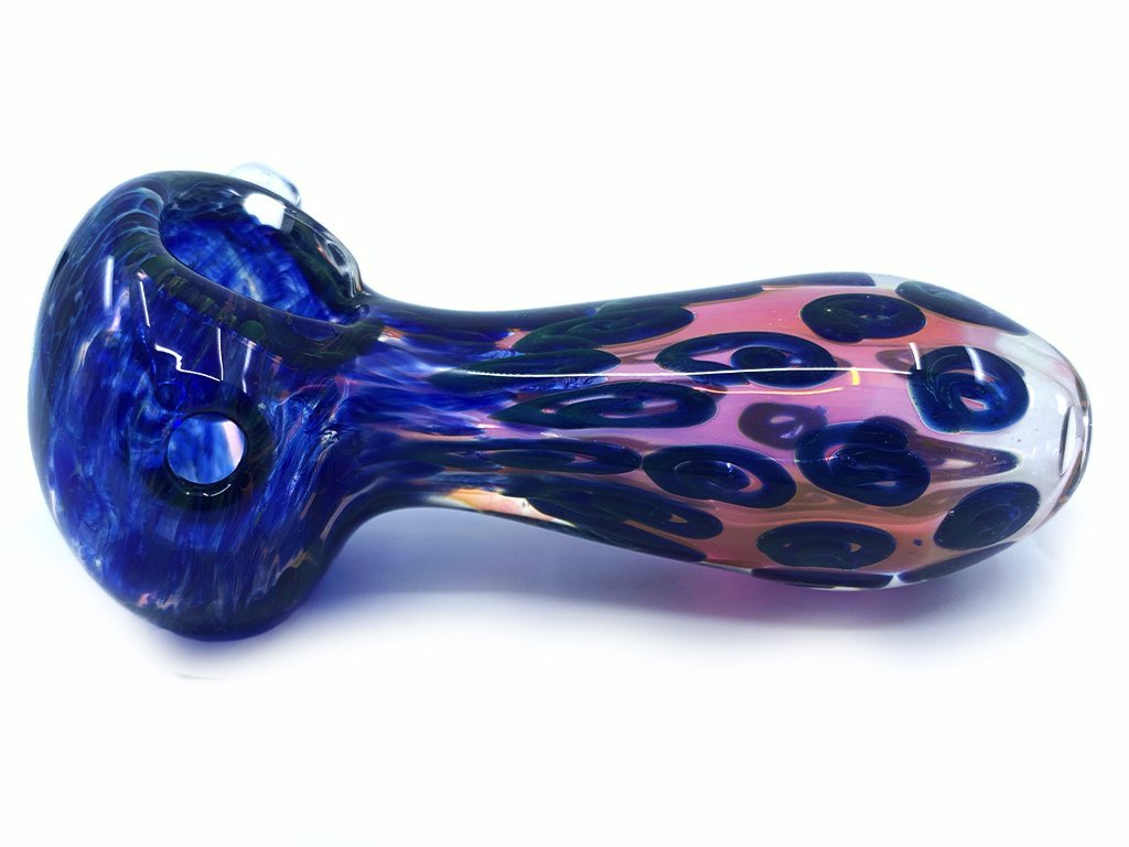 Blue Frit Glass Pipe - Glass Patriots