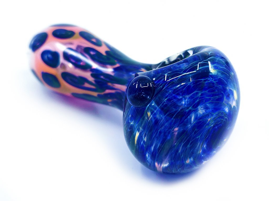 Blue Frit Glass Pipe - Glass Patriots