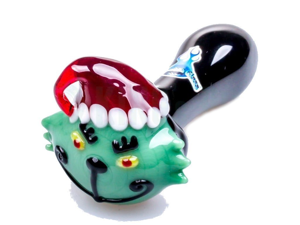 Chameleon Glass Grinch Pipe - Glass Patriots