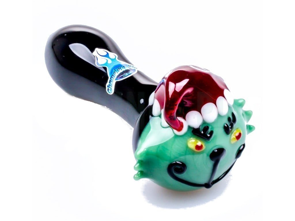 Chameleon Glass Grinch Pipe - Glass Patriots