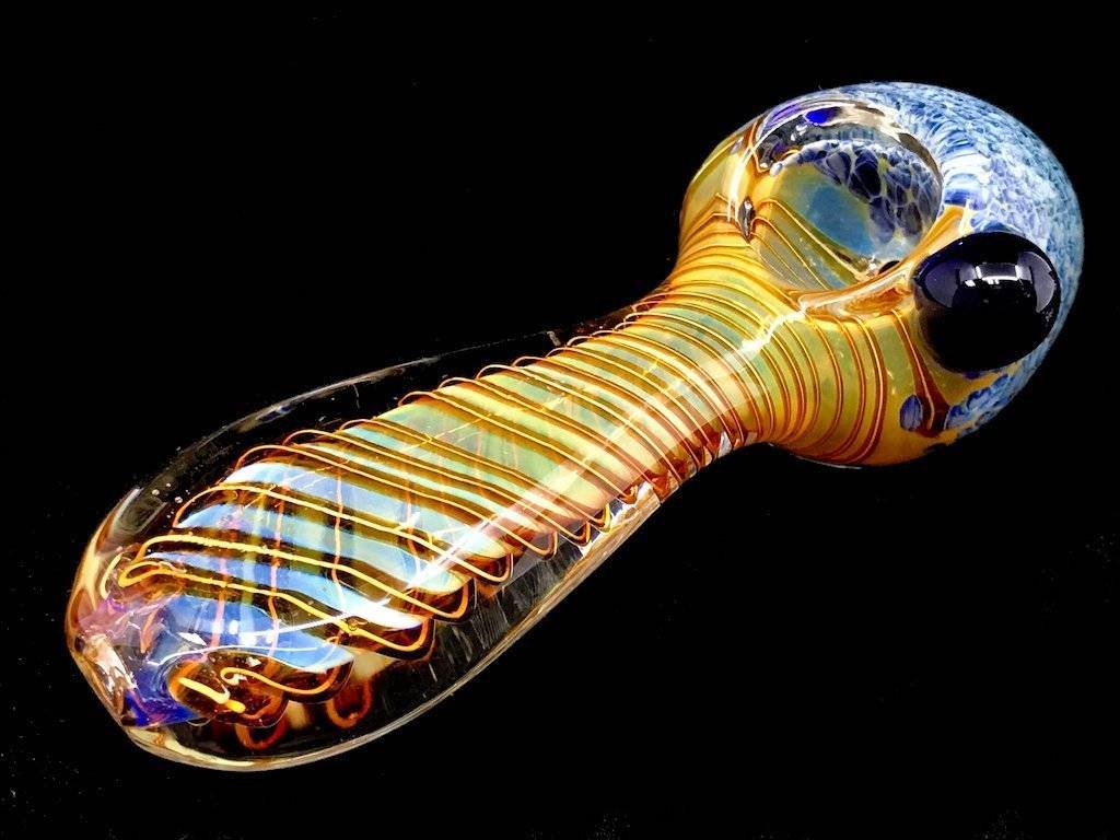 Gold Spiral Pipe - Glass Patriots