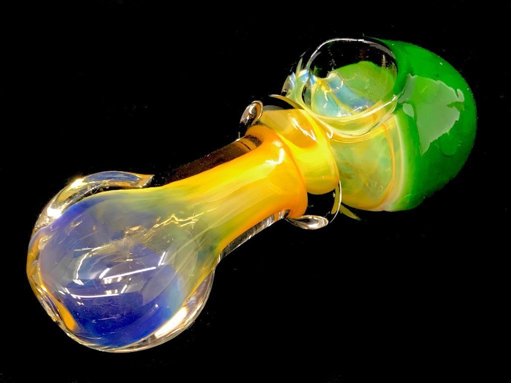 Green Head Fumed Pipe - Glass Patriots