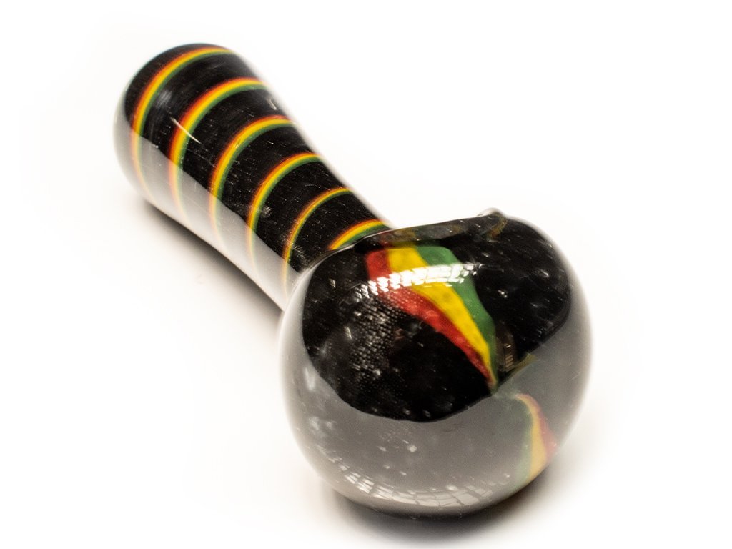 Inside Out Rasta Glass Pipe - Glass Patriots