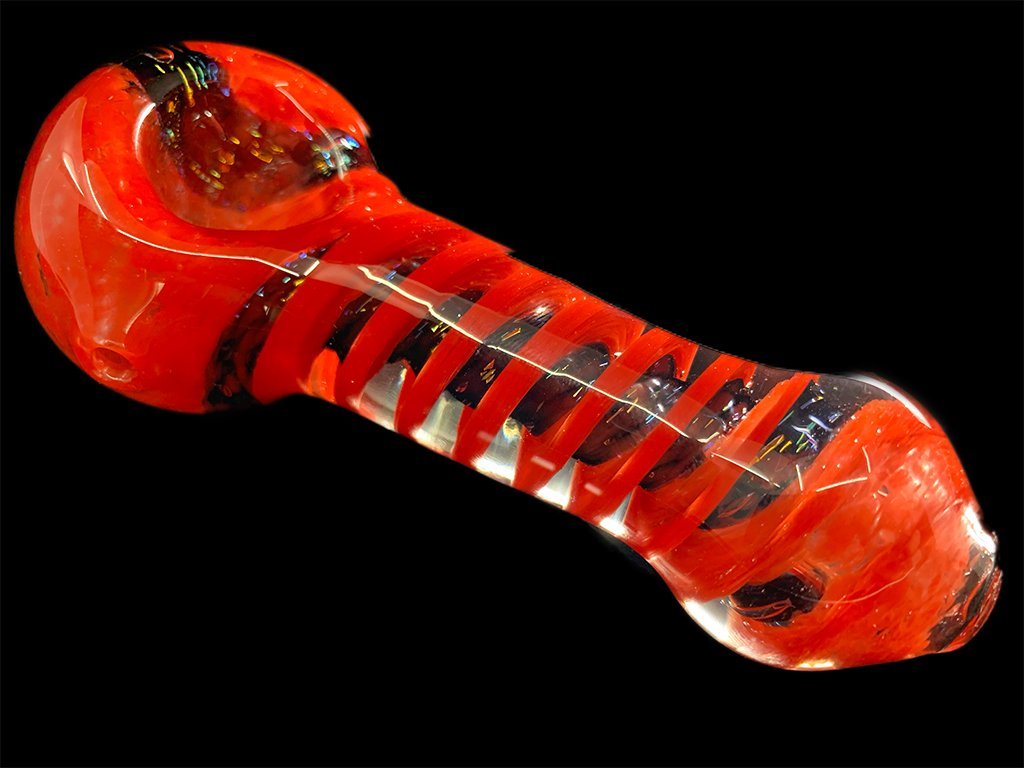 Red Dichroic Glass Pipe - Glass Patriots