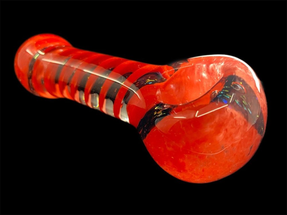 Red Dichroic Glass Pipe - Glass Patriots